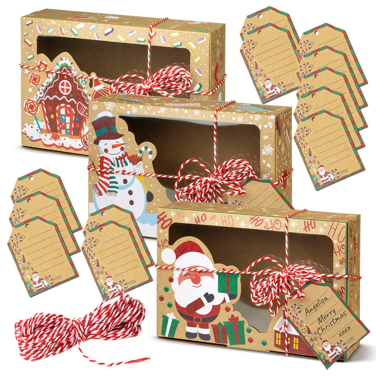 Christmas Premium Gift Boxes 12pcs + Santa Claus place cards – Allbag